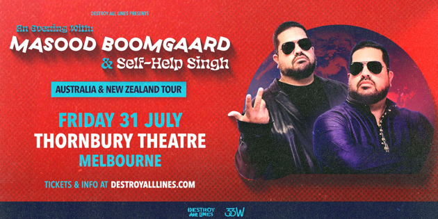 An Evening With Masood Boomgaard & Self-Help Singh Tickets at Thornbury ...