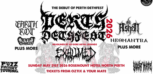 PERTH DETHFEST 2026 Tickets at Rosemount Hotel (North Perth, WA) on ...